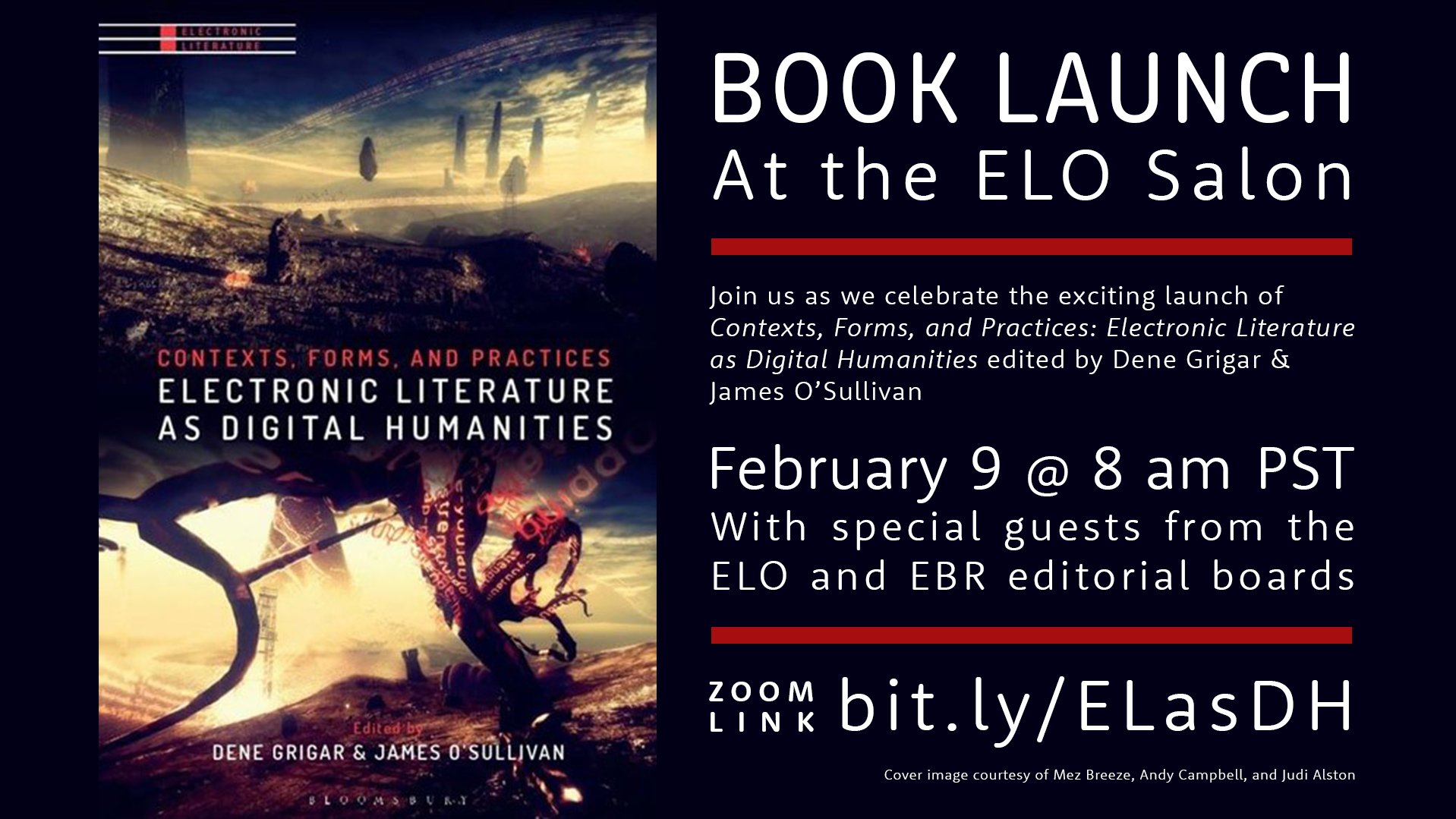E-lit as DH Book Launch Feb 9 – Electronic Literature Organization